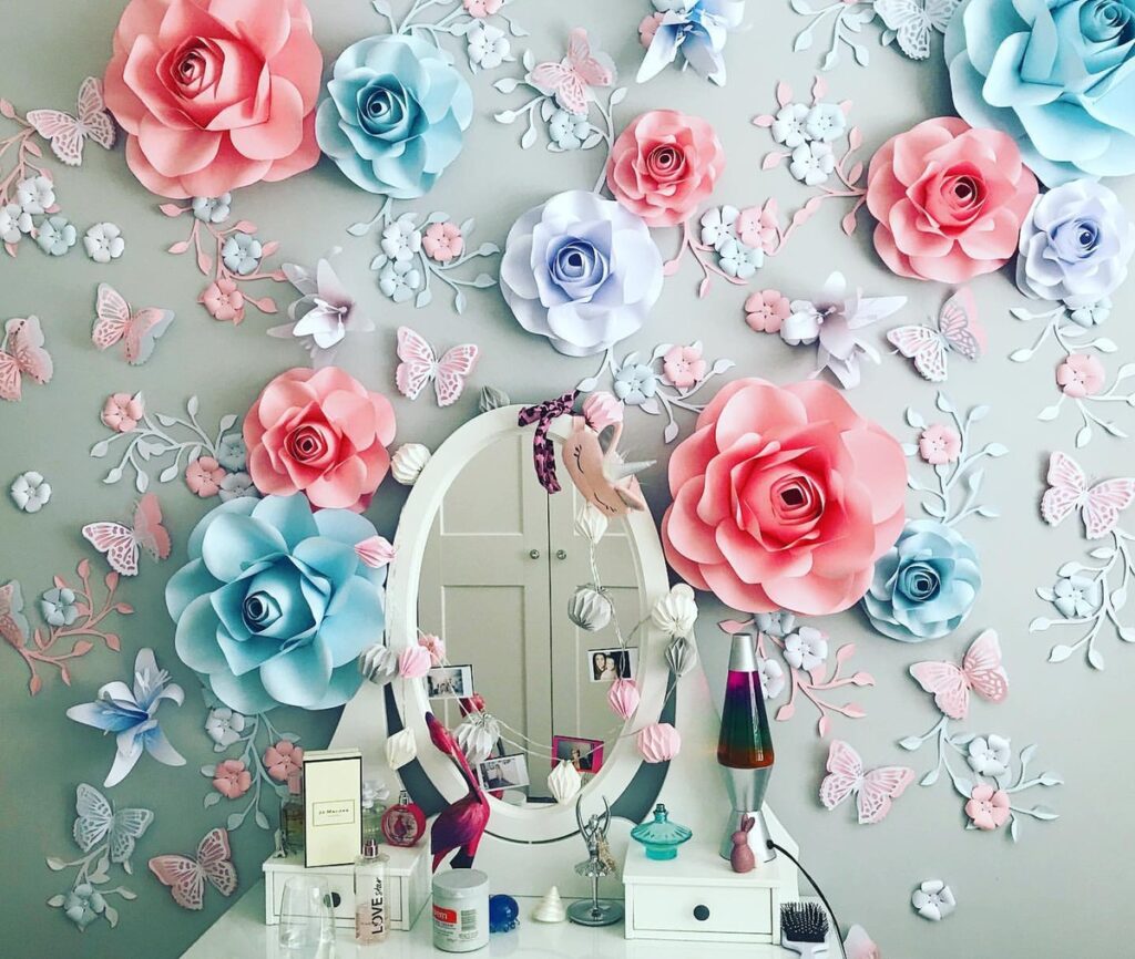 25 Creative Paper Flower Wall Decor Ideas for a Handmade Touch - Archi ...