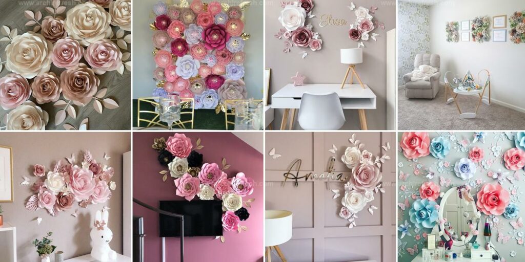 25 Creative Paper Flower Wall Decor Ideas for a Handmade Touch - Archi ...